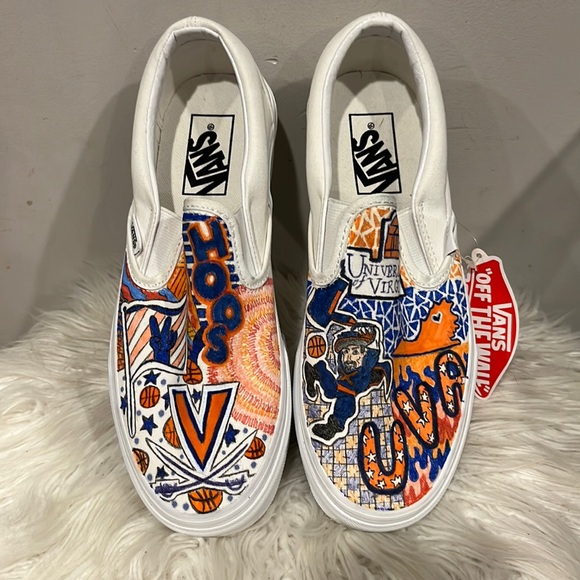 Vans | Shoes | Custom Hand Painted University Of Virginia Vans | Poshmark
